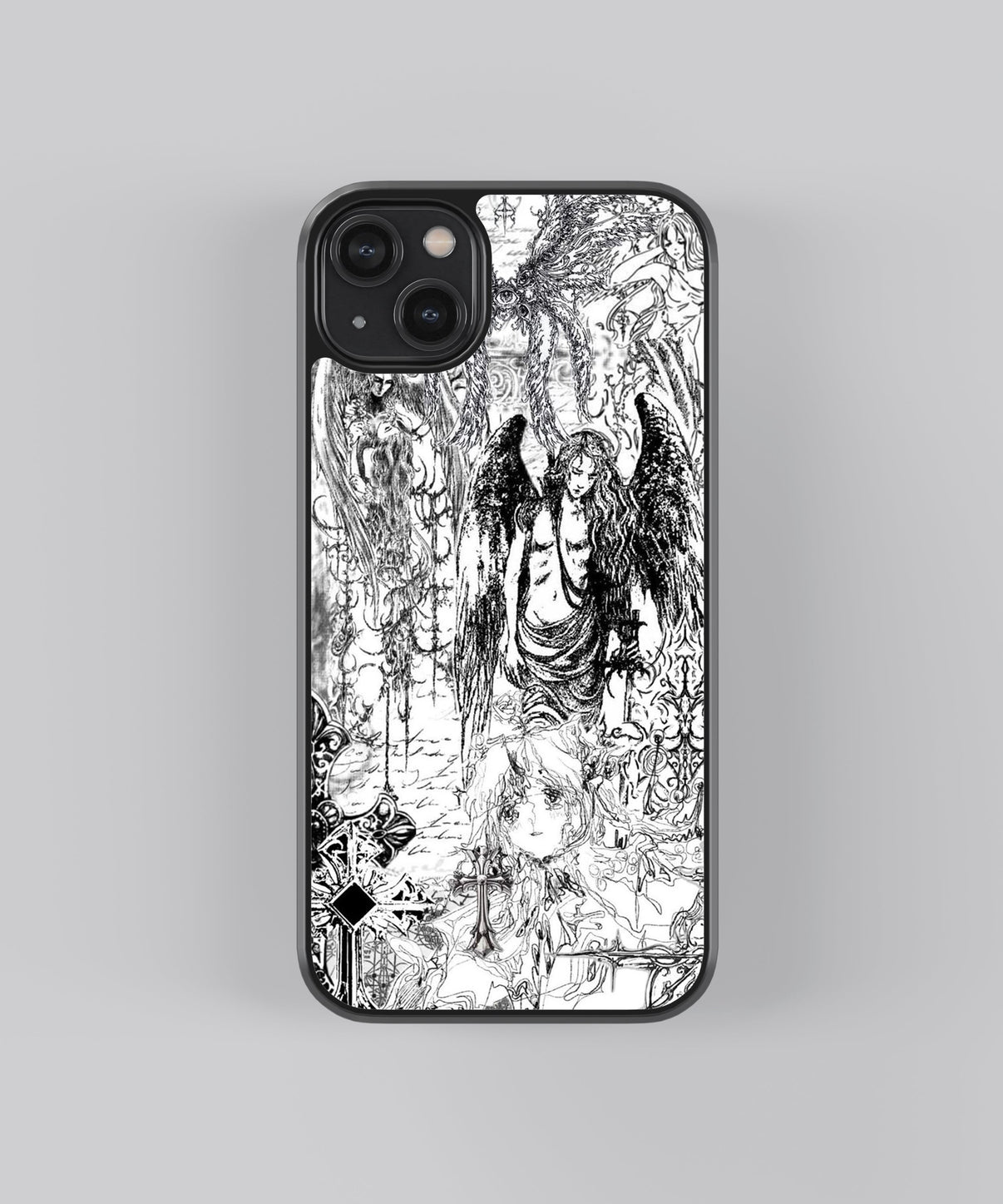 Fallen Cybersigilism Glass Phone Case | Dark Aesthetic – Culltique