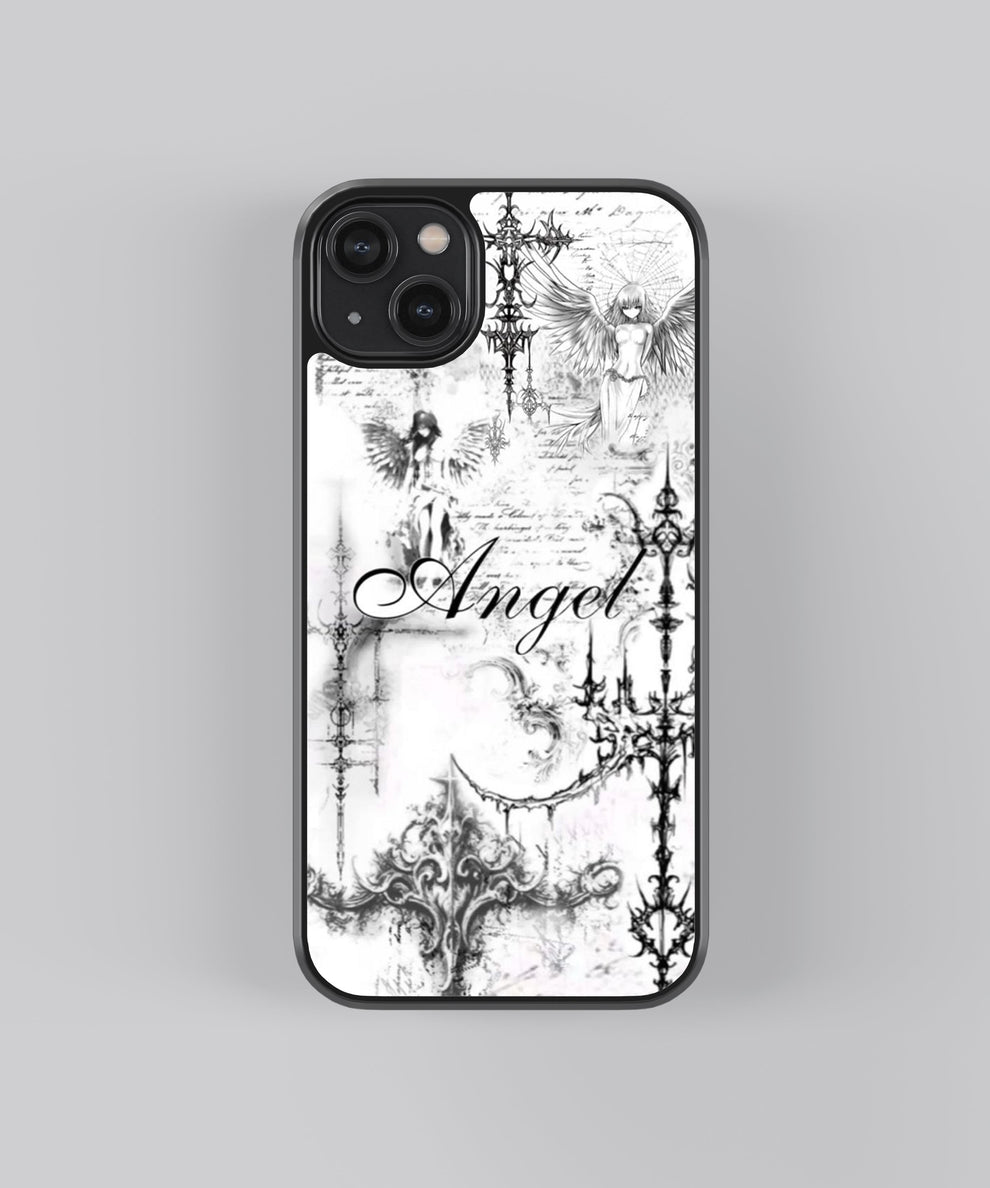 Light Angel Cybersigilism Glass Phone Case Cover for iPhone and Android ...