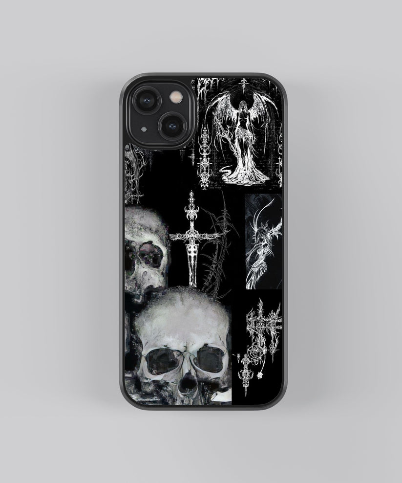 Skulls Cybersigilism Glass Phone Case Cover | iPhone & Android Covers ...